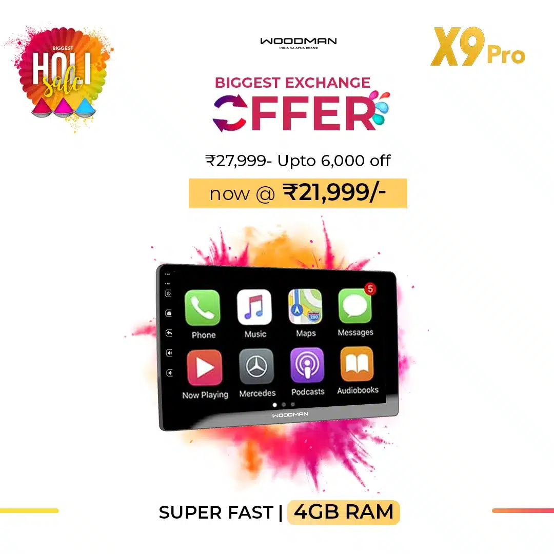 Woodman X9 Super Fast Android Music System with CarPlay