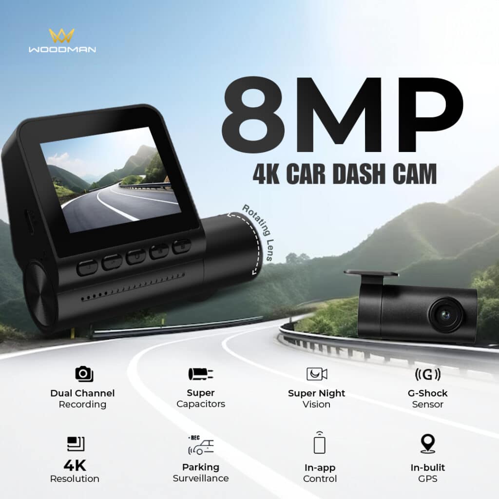 Woodman 4K dash camera for car with GPS