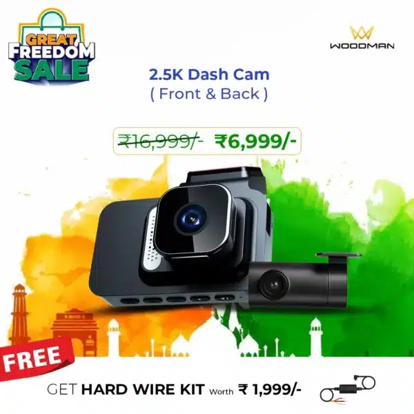 [New Launch] Woodman Car Cam 5MP - Front & Back 2.5K Car Dash Camera ...