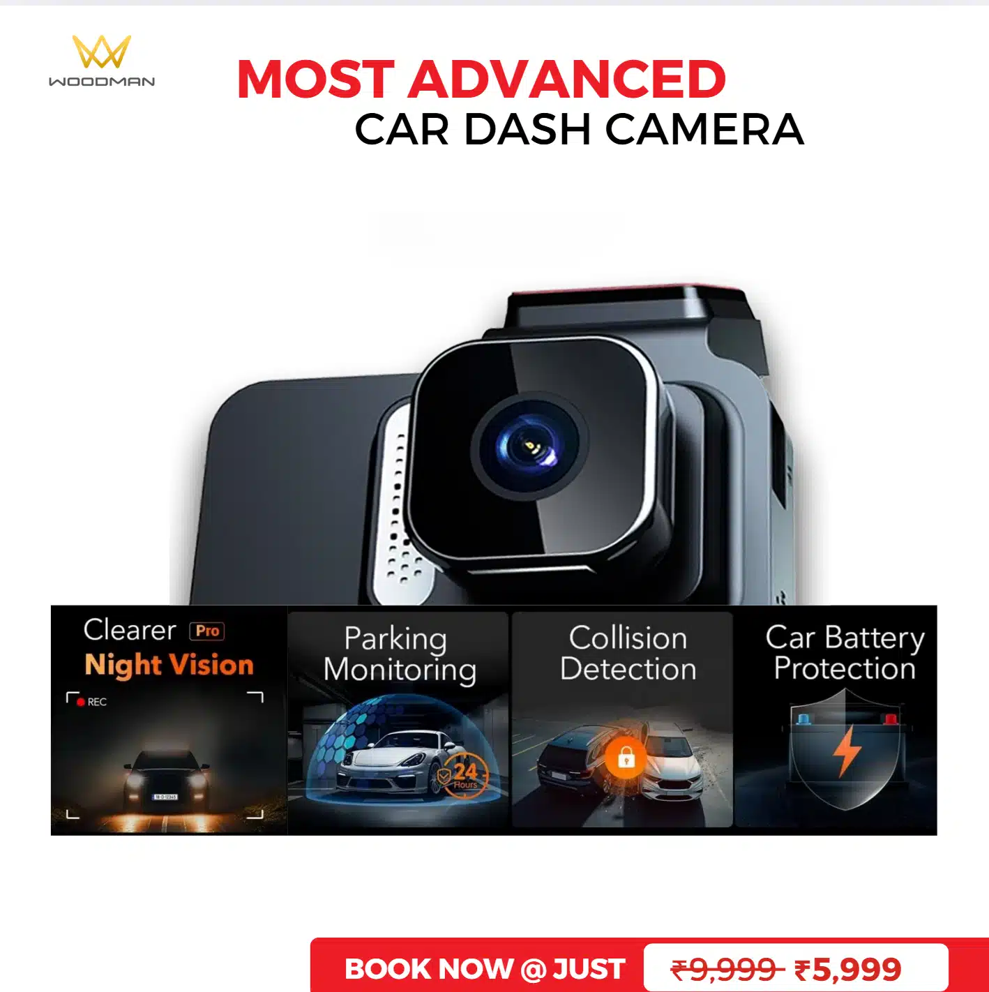 2.5k Dash Camera for Car with Night Vision