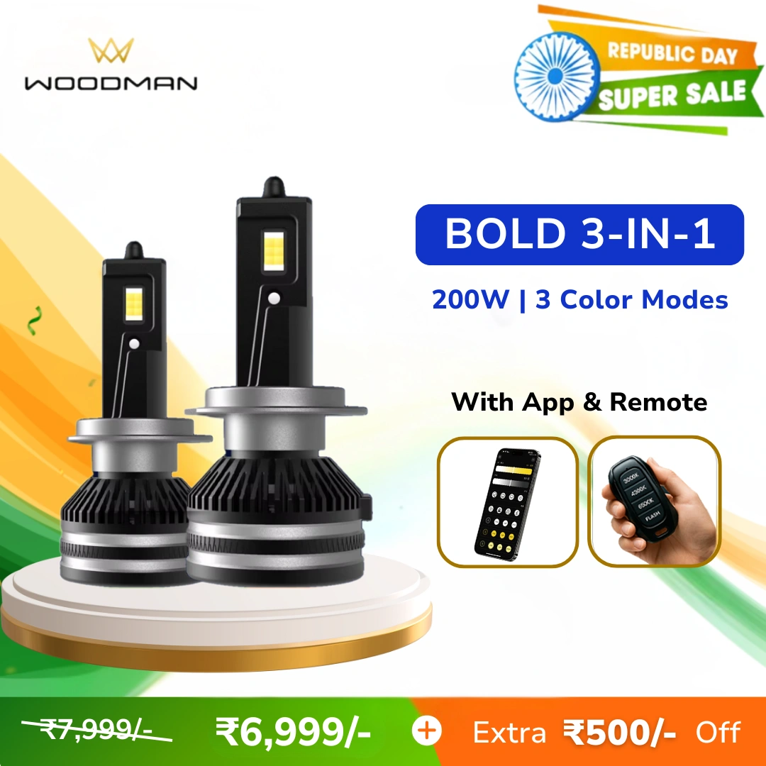 Woodman Bold Car LED 3-in-1 Modes (1 Pair) 200W - Hiwoodman